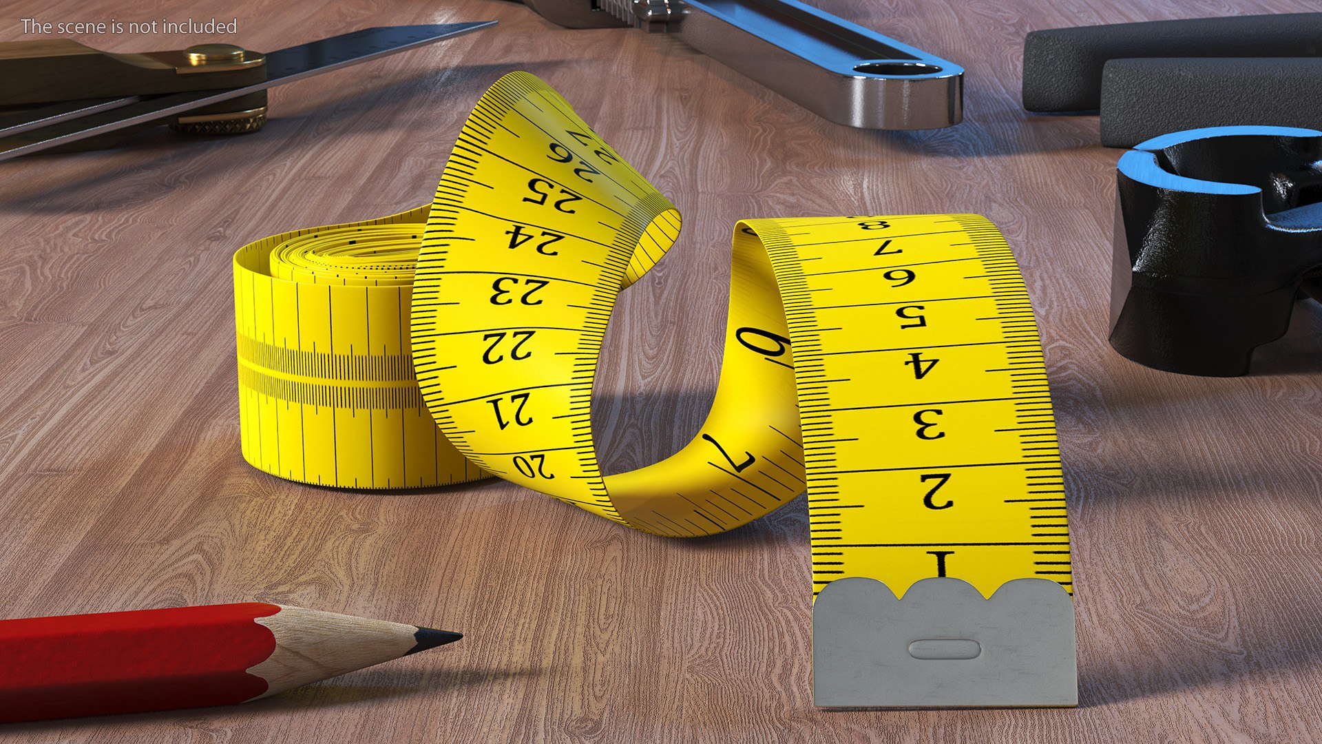 3D Yellow Tailor Meter - TurboSquid 2146598