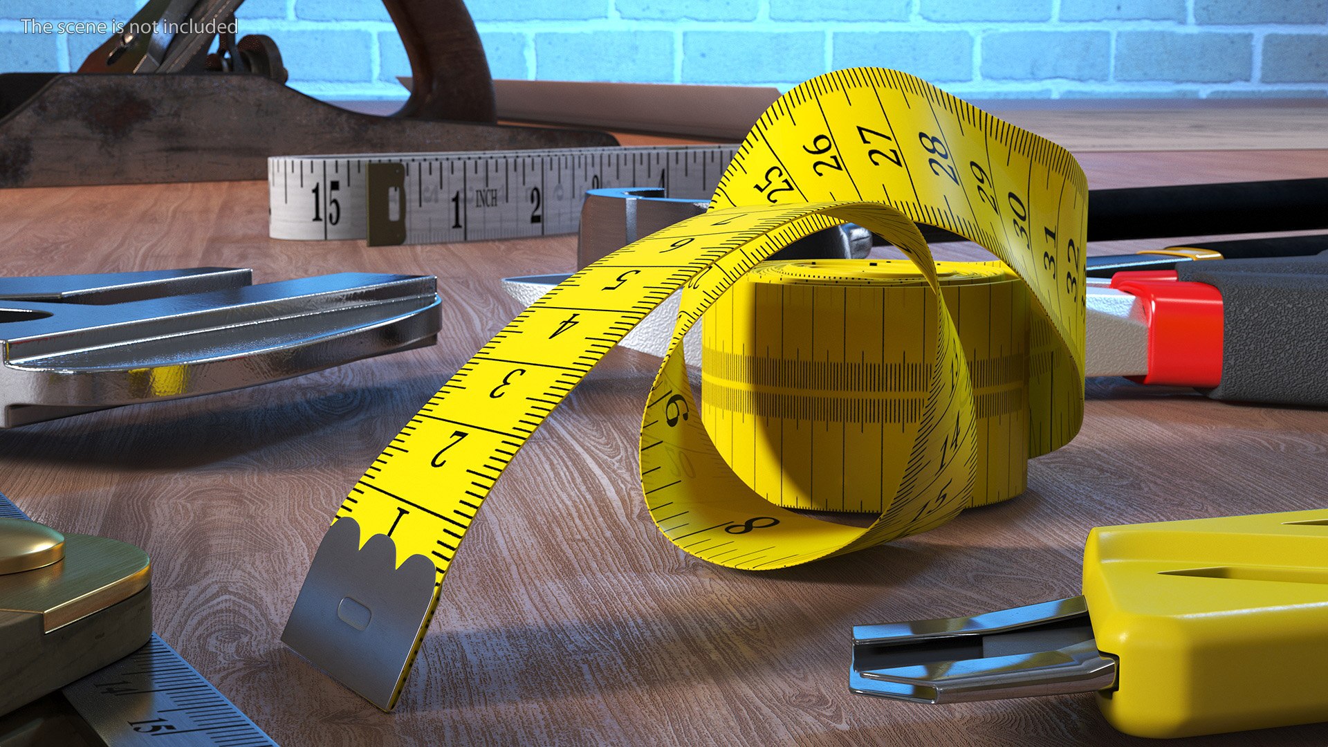 3D Yellow Tailor Meter - TurboSquid 2146598