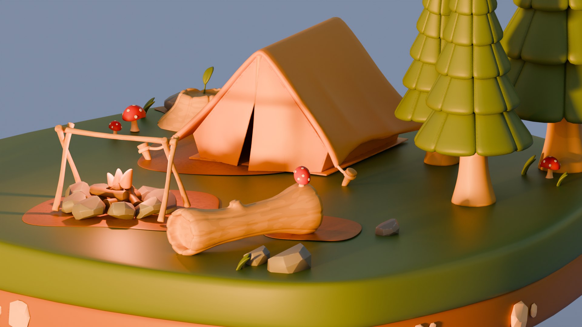 3D Stylized Camping - TurboSquid 2251714