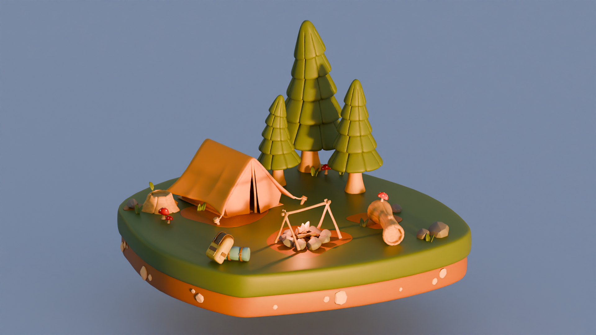 3D Stylized Camping - TurboSquid 2251714