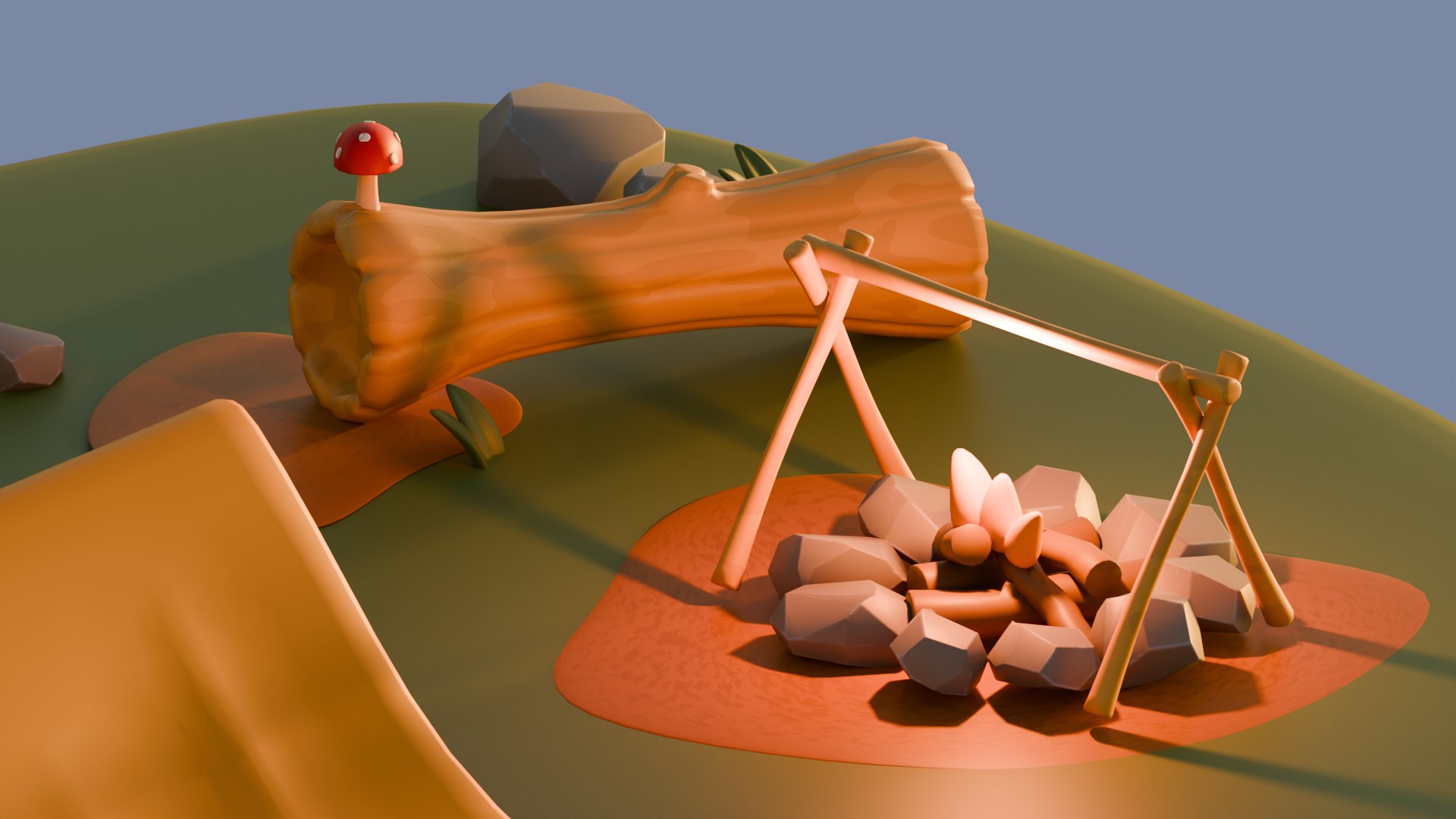 3D Stylized Camping - TurboSquid 2251714