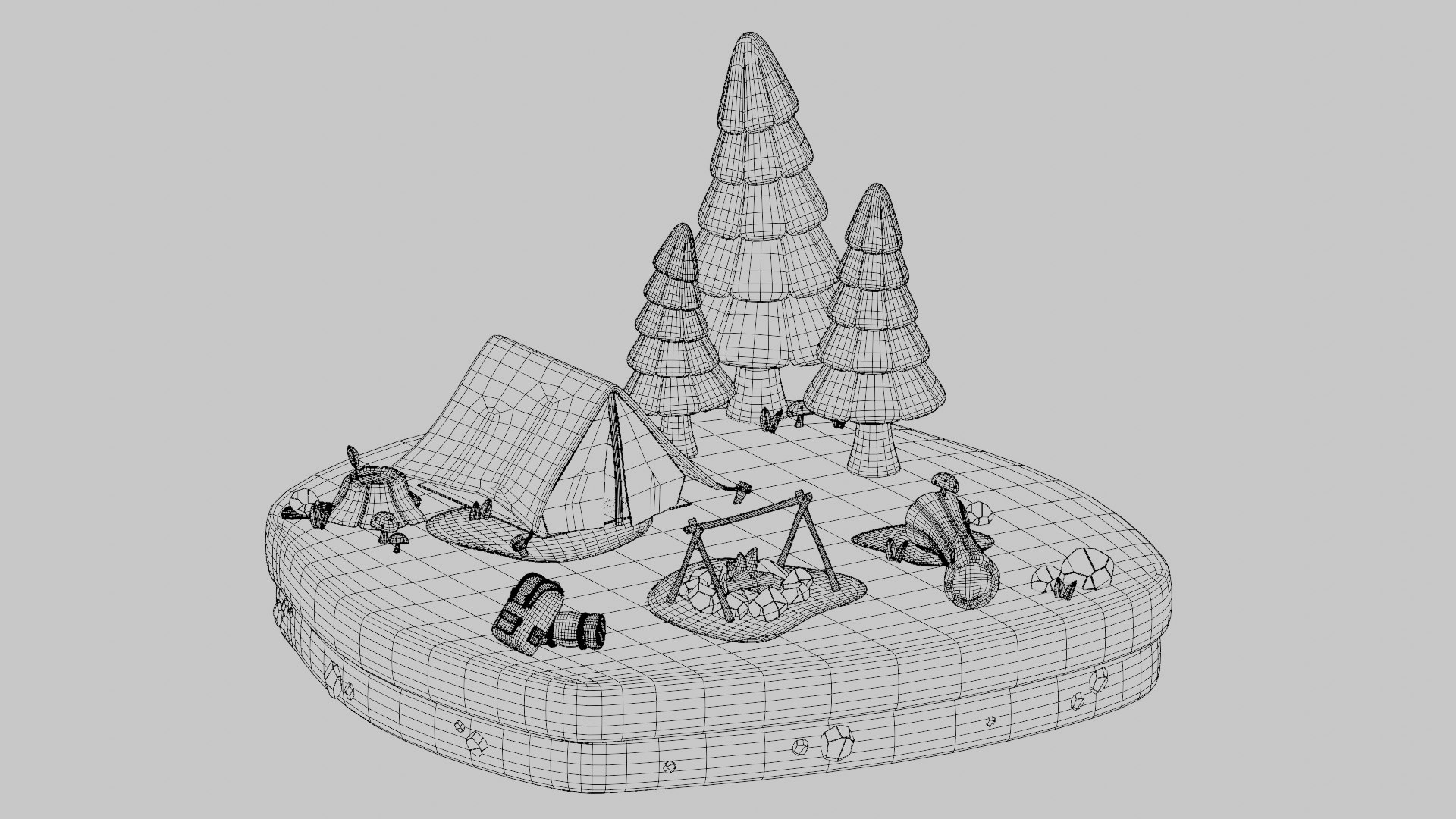 3D Stylized Camping - TurboSquid 2251714