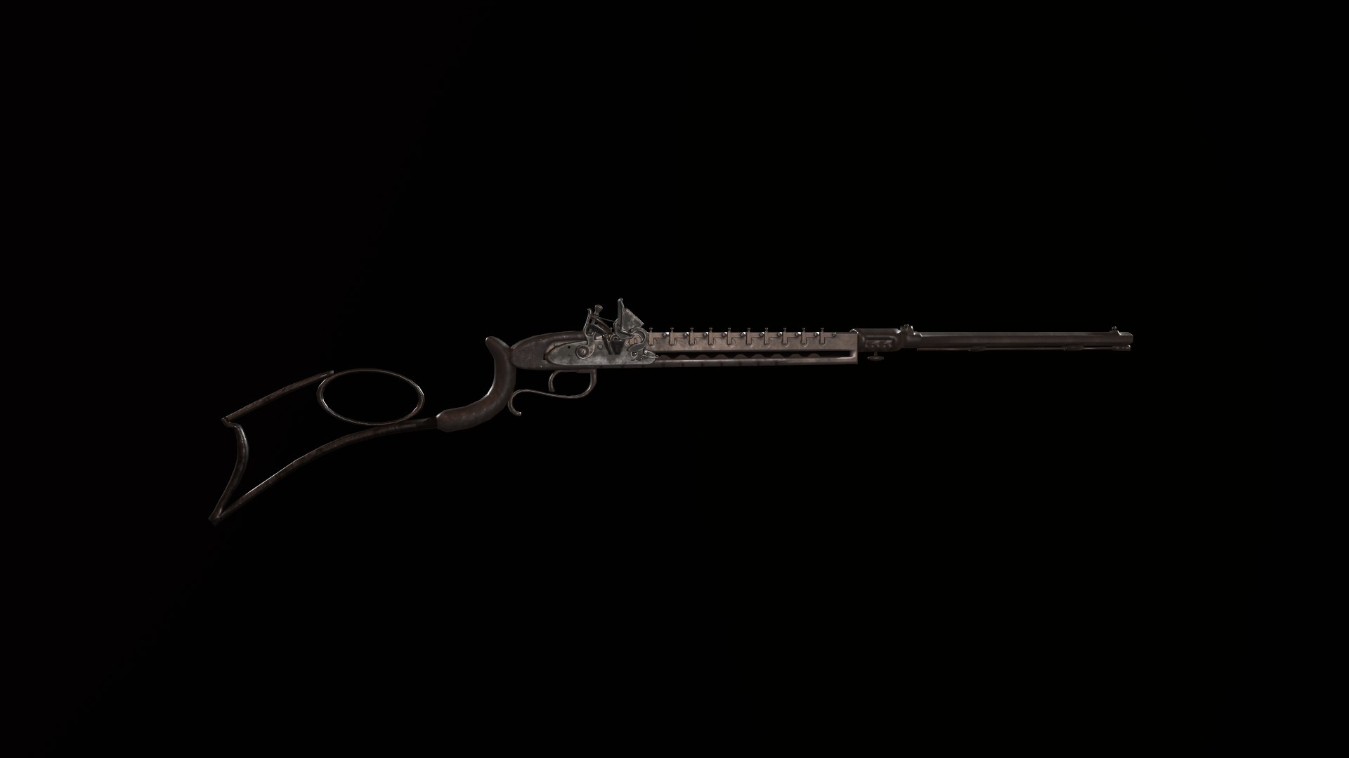 3D Flintlock Multishot Rifle Model - TurboSquid 1248537