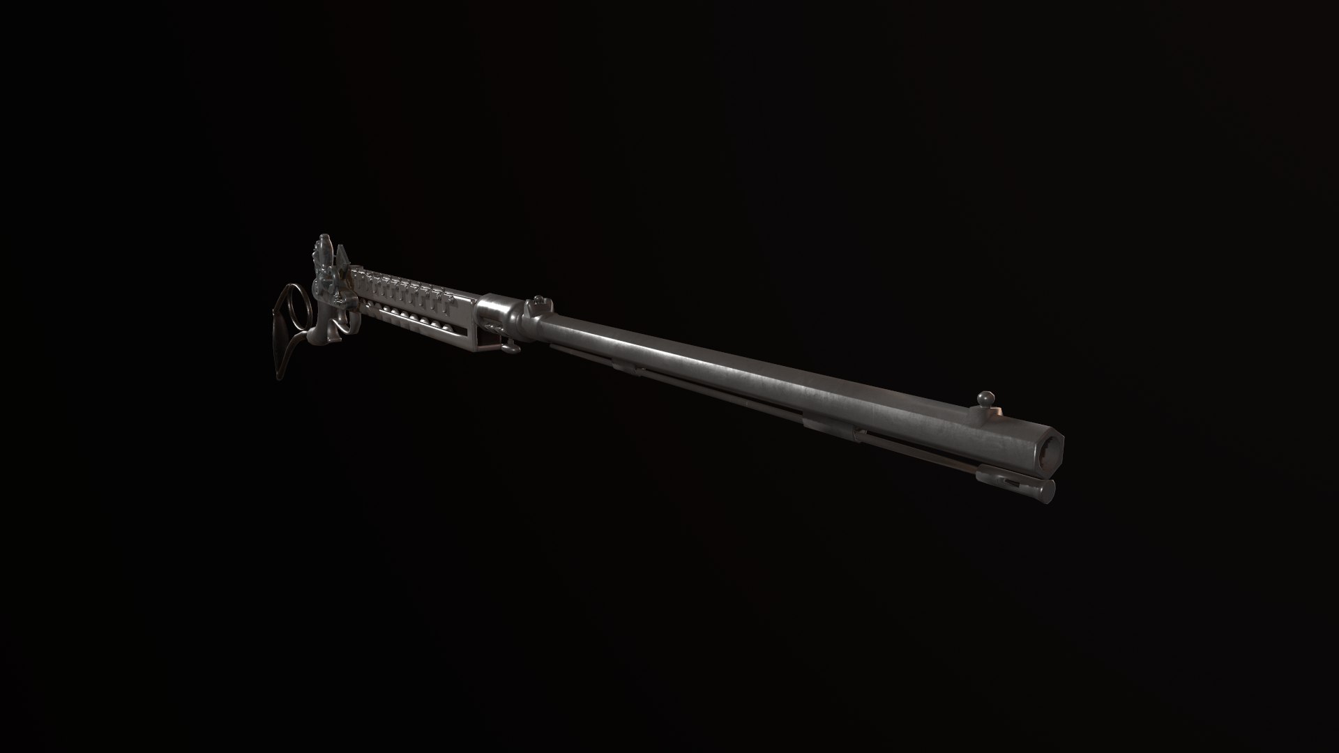 3D Flintlock Multishot Rifle Model - TurboSquid 1248537