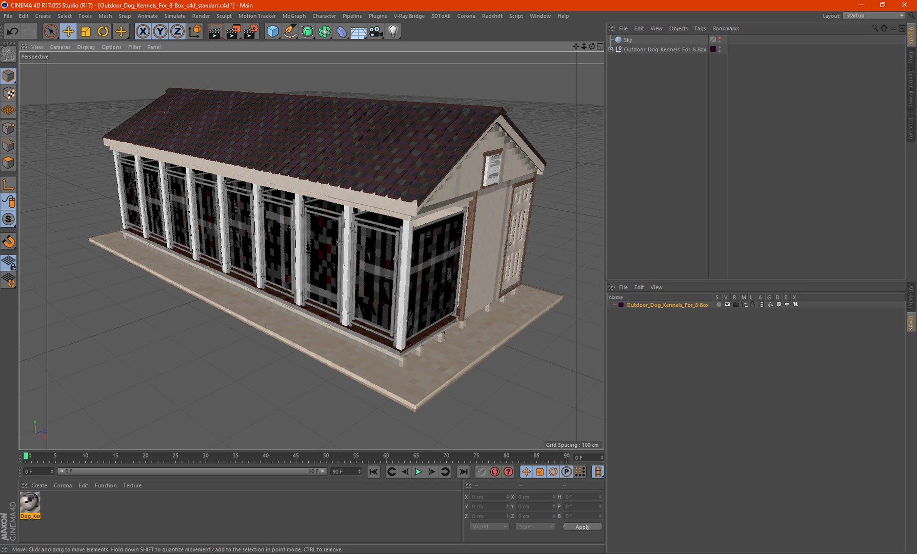 3D Model Outdoor Dog Kennels For 8-Box - TurboSquid 1980942