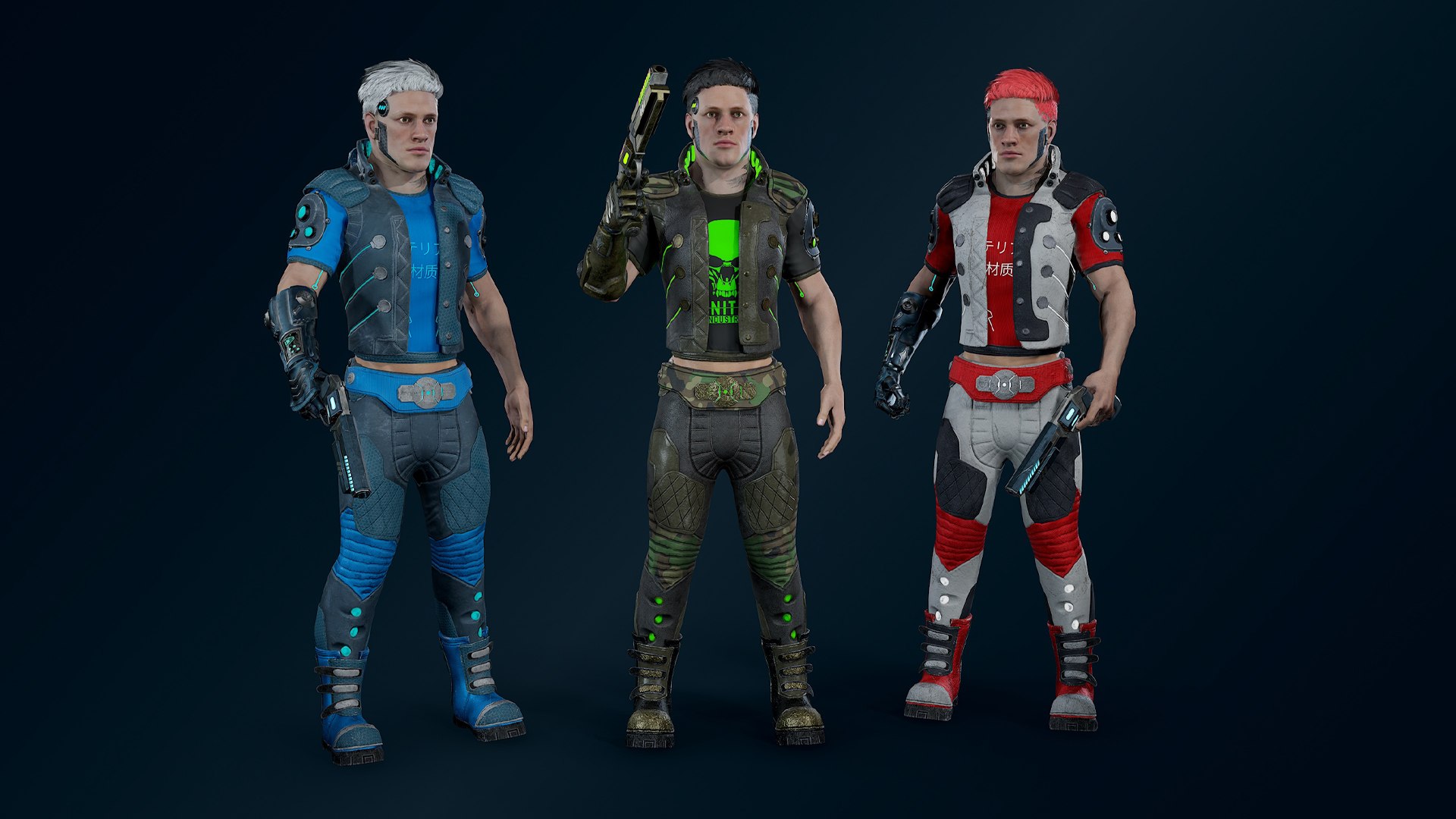 3D Model Cyberpunk Character Man - TurboSquid 1644354