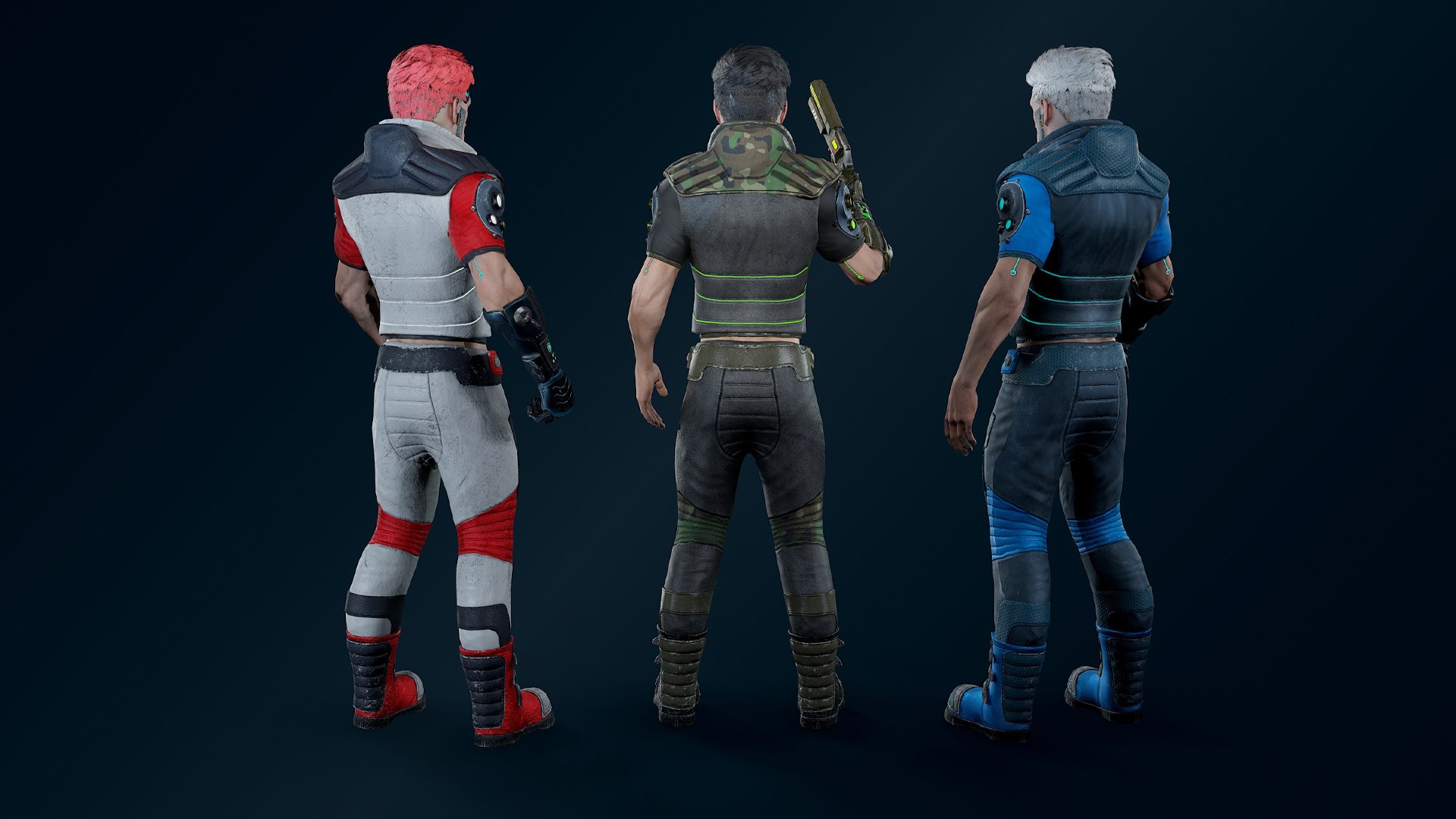 3D Model Cyberpunk Character Man - TurboSquid 1644354