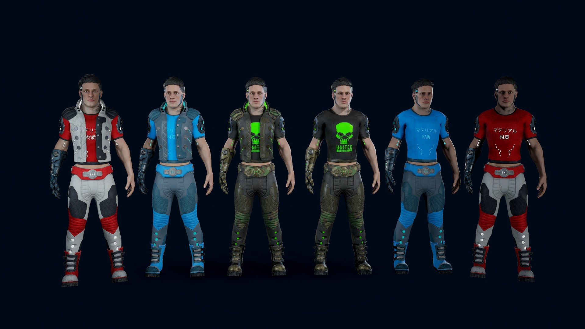 3D Model Cyberpunk Character Man - TurboSquid 1644354