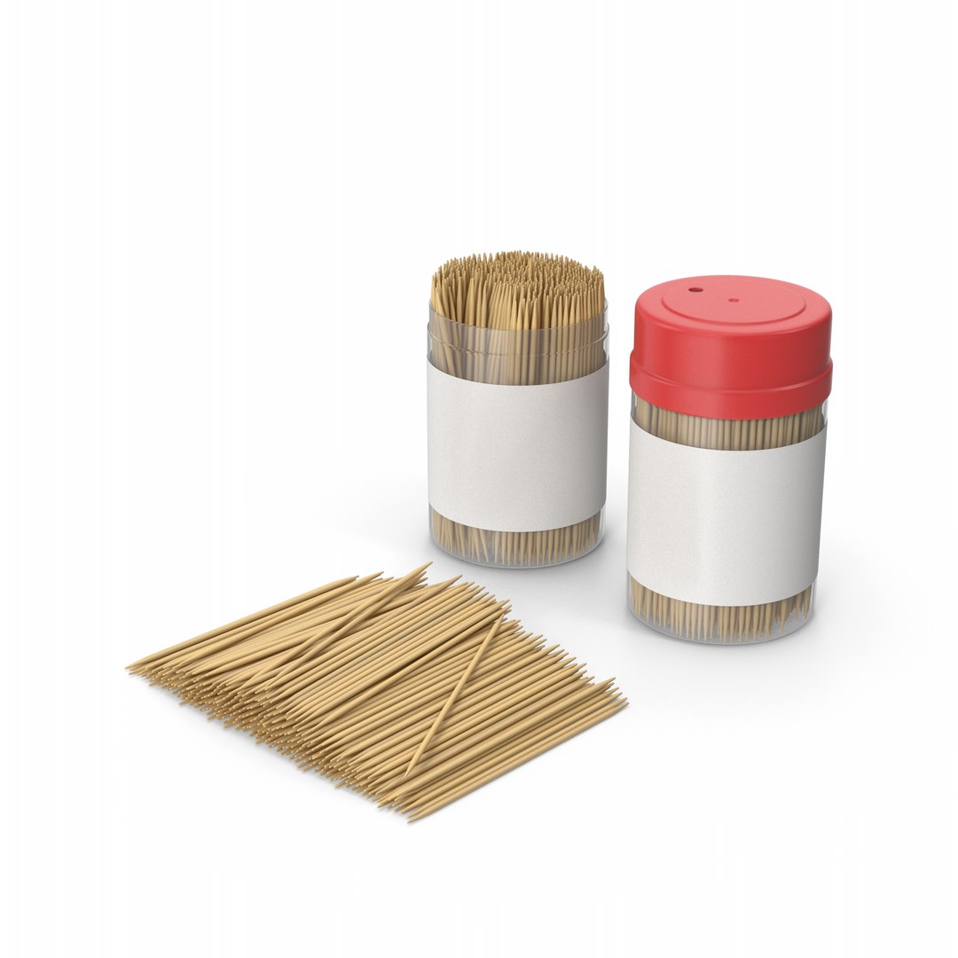 3D Red Toothpick Pack Model - TurboSquid 1876813