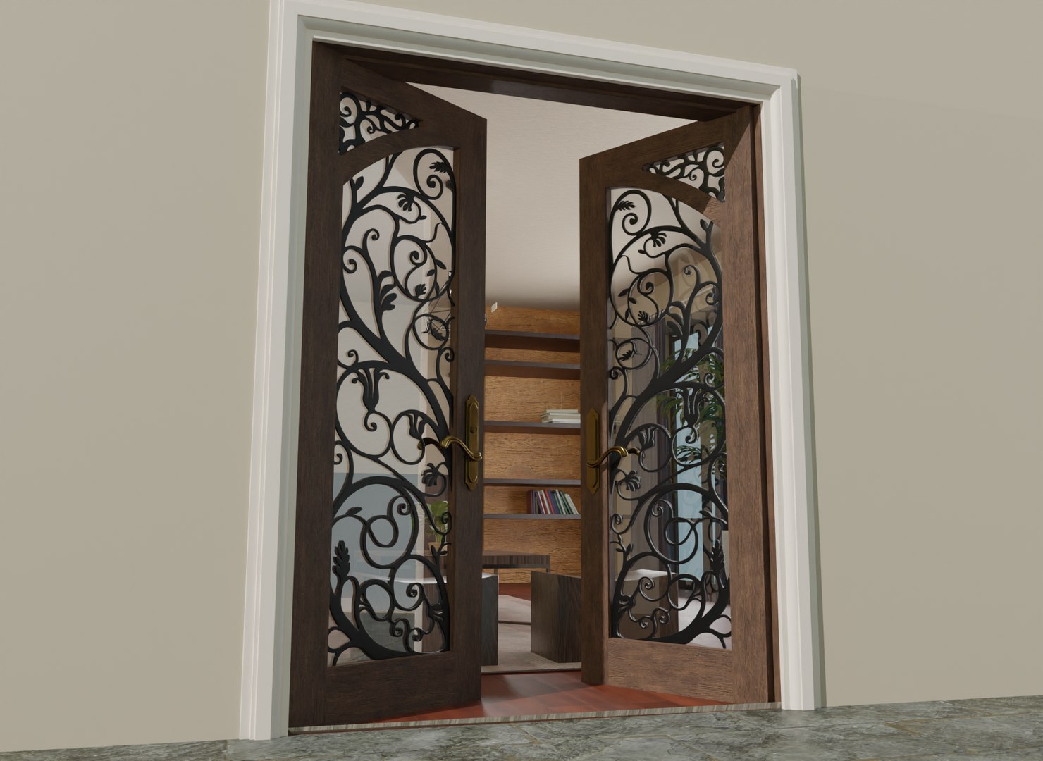 Spanish Main Entry Door 3D - TurboSquid 1819568