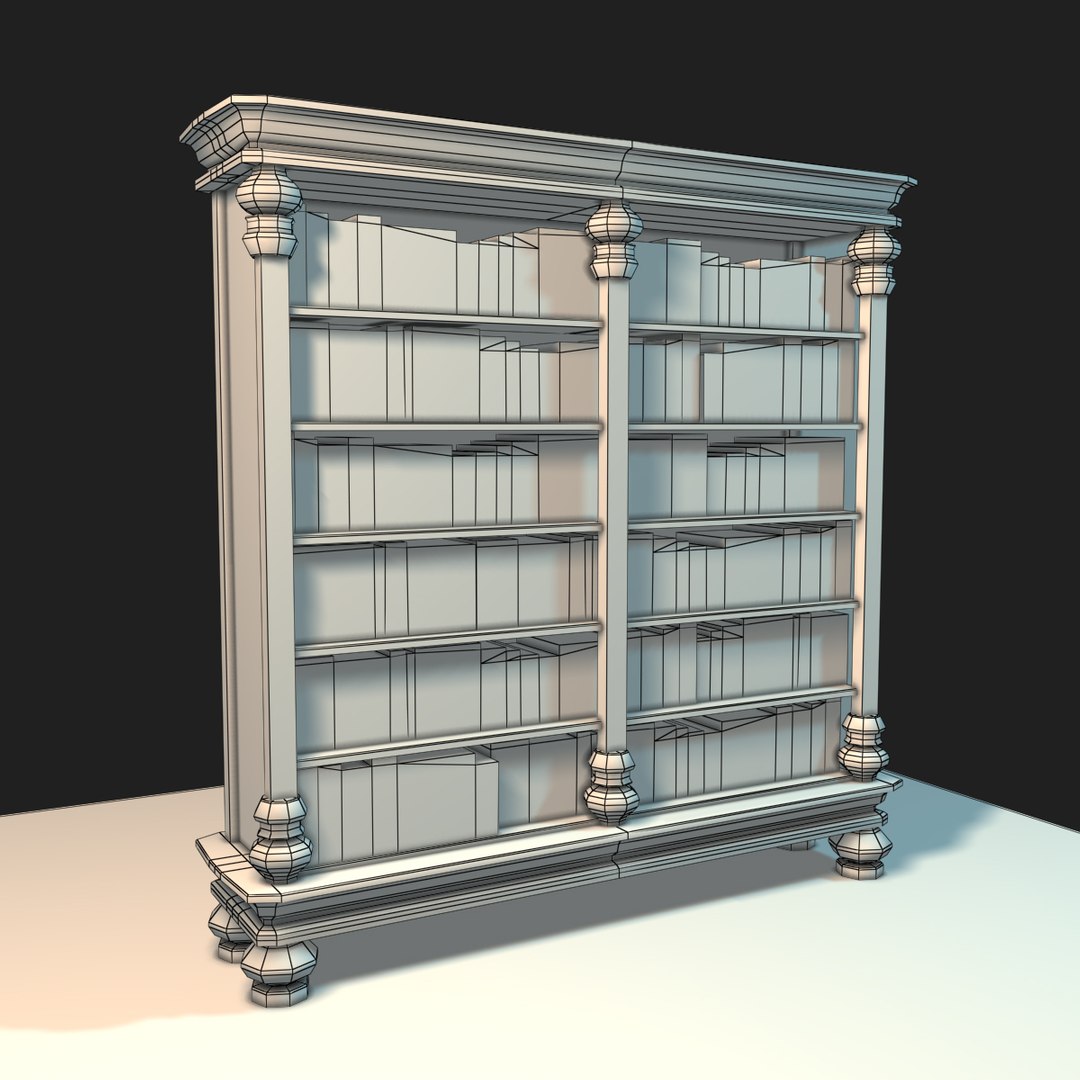 3d Model Book Shelf Bookshelf