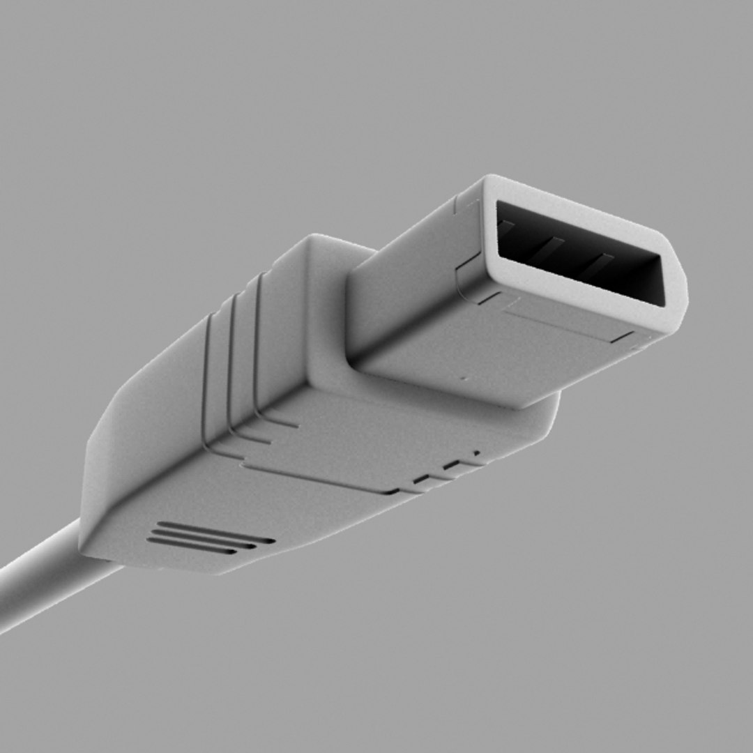 Firewire Ieee 1394 Connector 3d Model