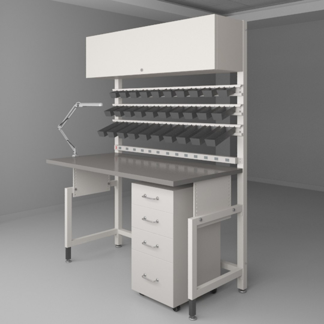3d model height adjustable workbench