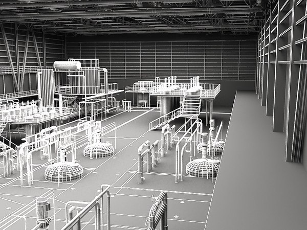 Pharmaceutical factory 3D - TurboSquid 1226517