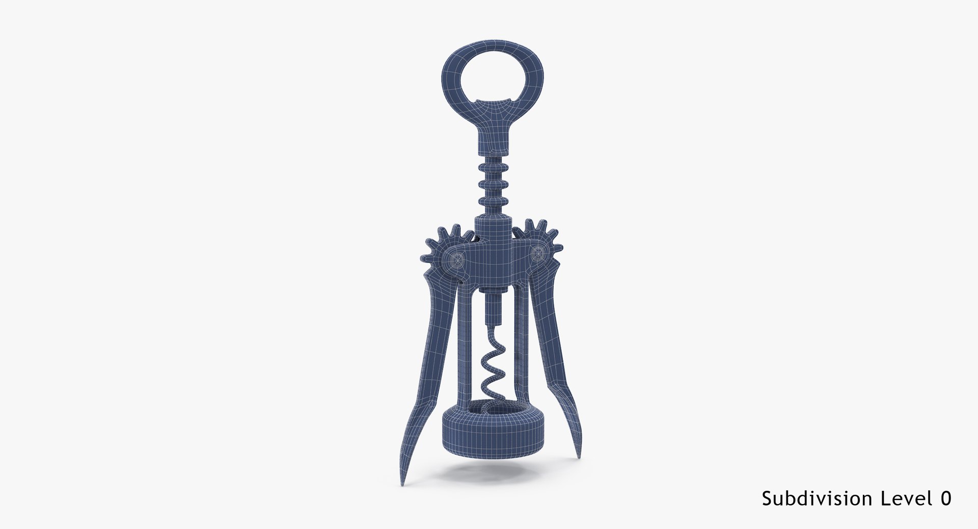 3d model double armed cork screw
