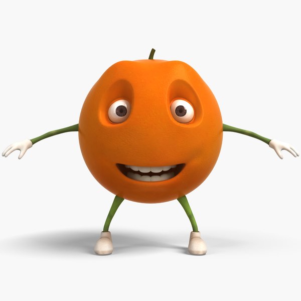 Orange cartoon 3D model | 1145243 | TurboSquid