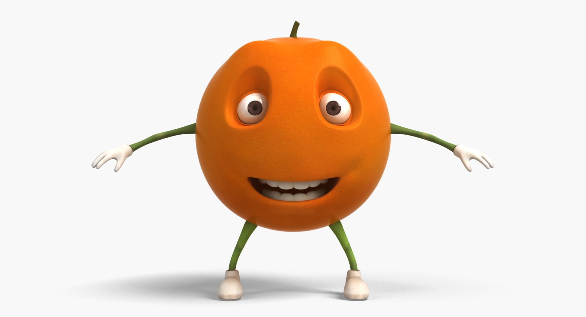Orange cartoon 3D model | 1145243 | TurboSquid