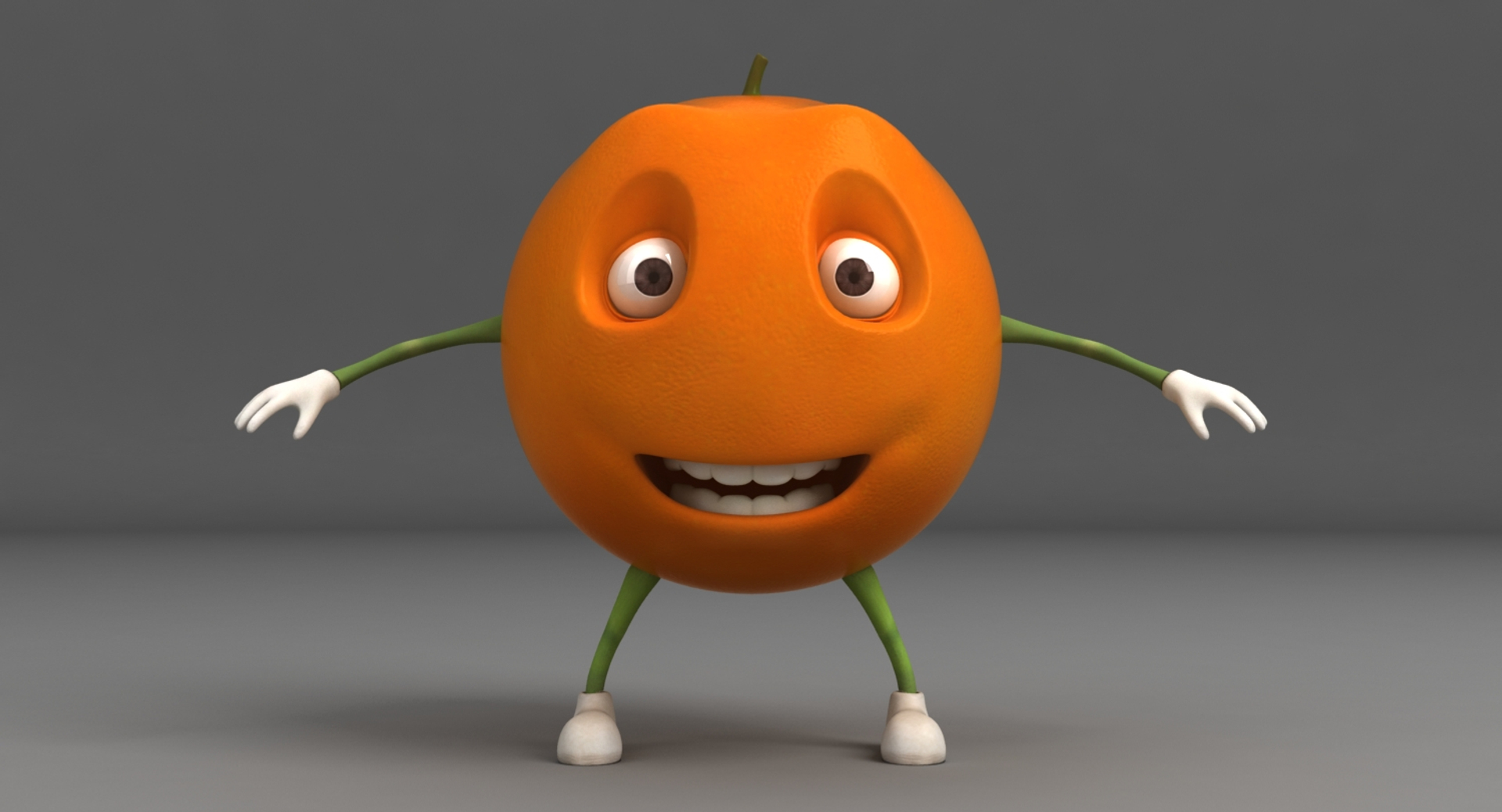 Orange cartoon 3D model | 1145243 | TurboSquid