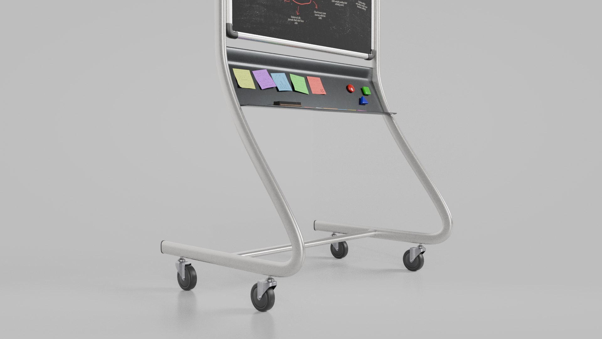 3D Model Compact Double-Sided Tall Trio - Customizable Writing Board ...