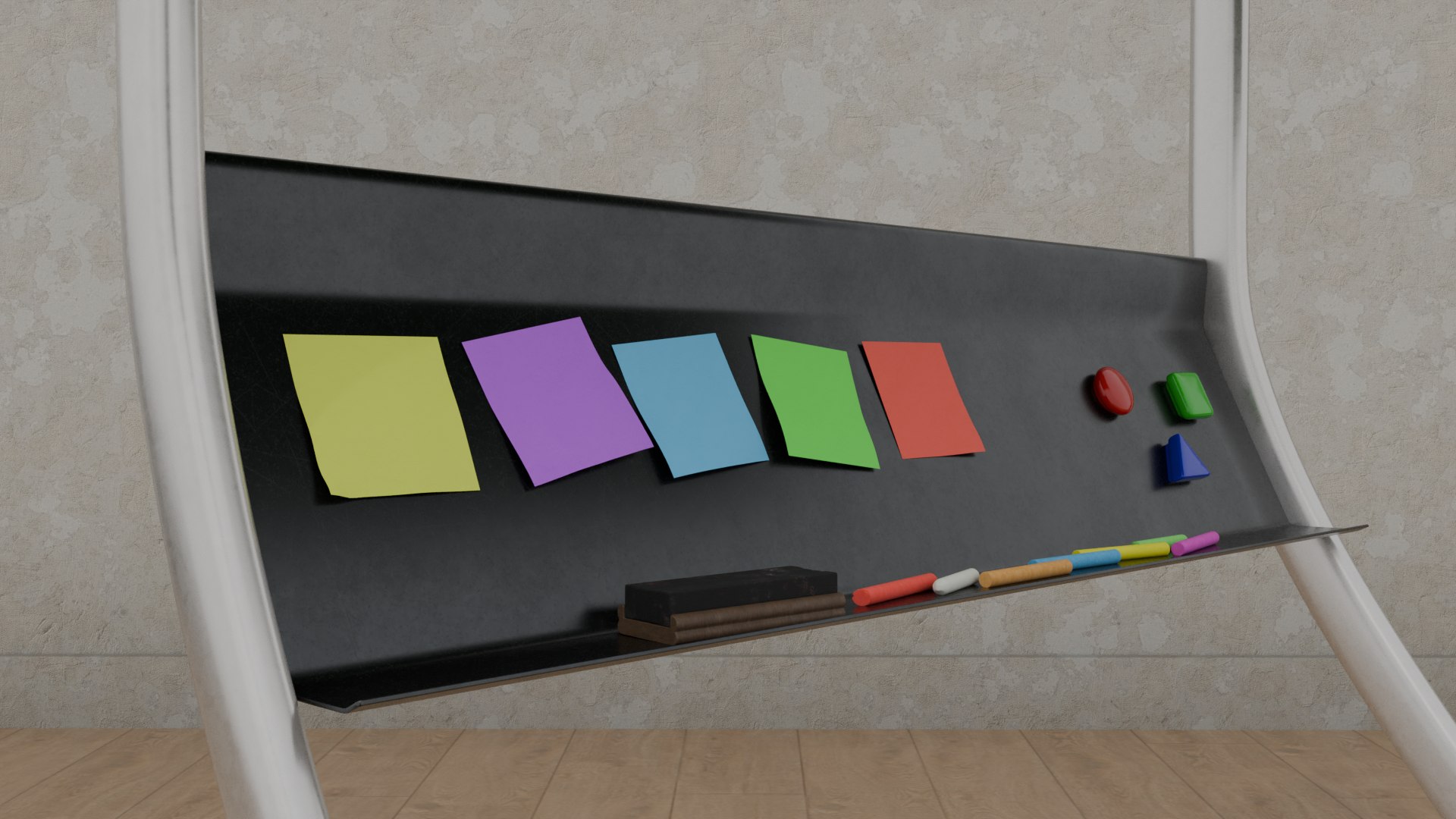 3D Model Compact Double-Sided Tall Trio - Customizable Writing Board ...