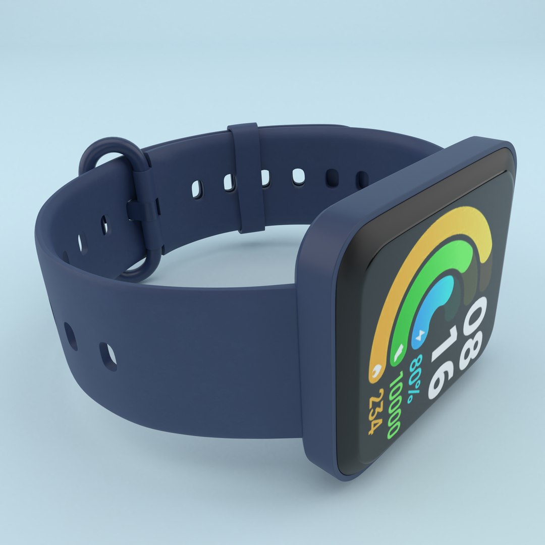 3D POCO Smart Watch Blue - TurboSquid 1892815