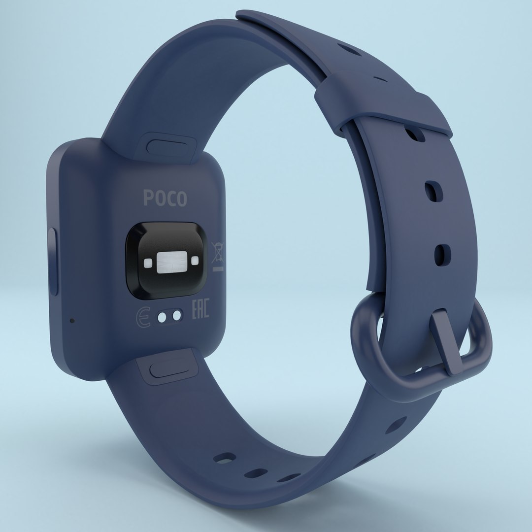 3D POCO Smart Watch Blue - TurboSquid 1892815