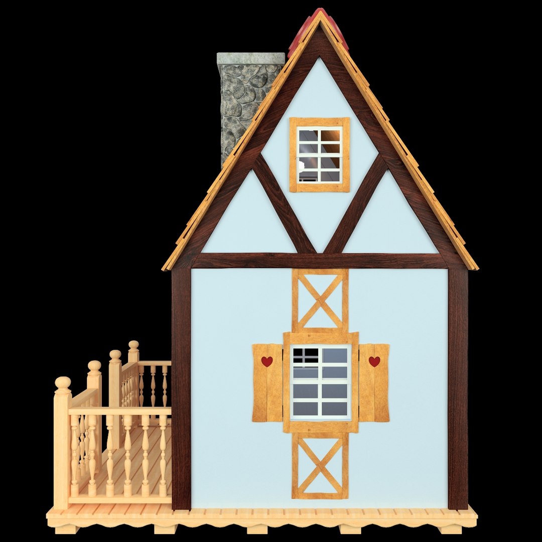 3d snow white house