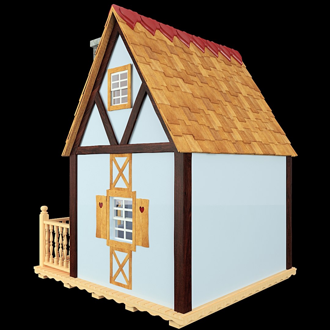 3d snow white house