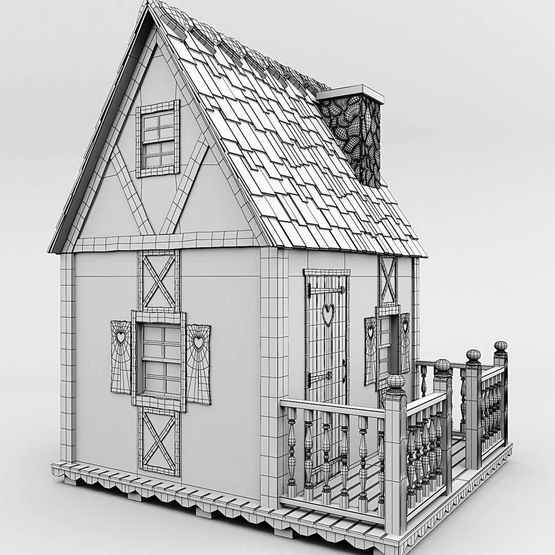 3d snow white house