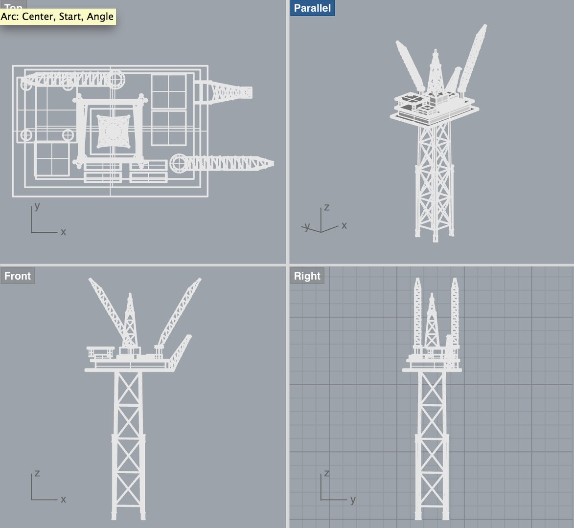 compliant platform offshore 3d 3dm
