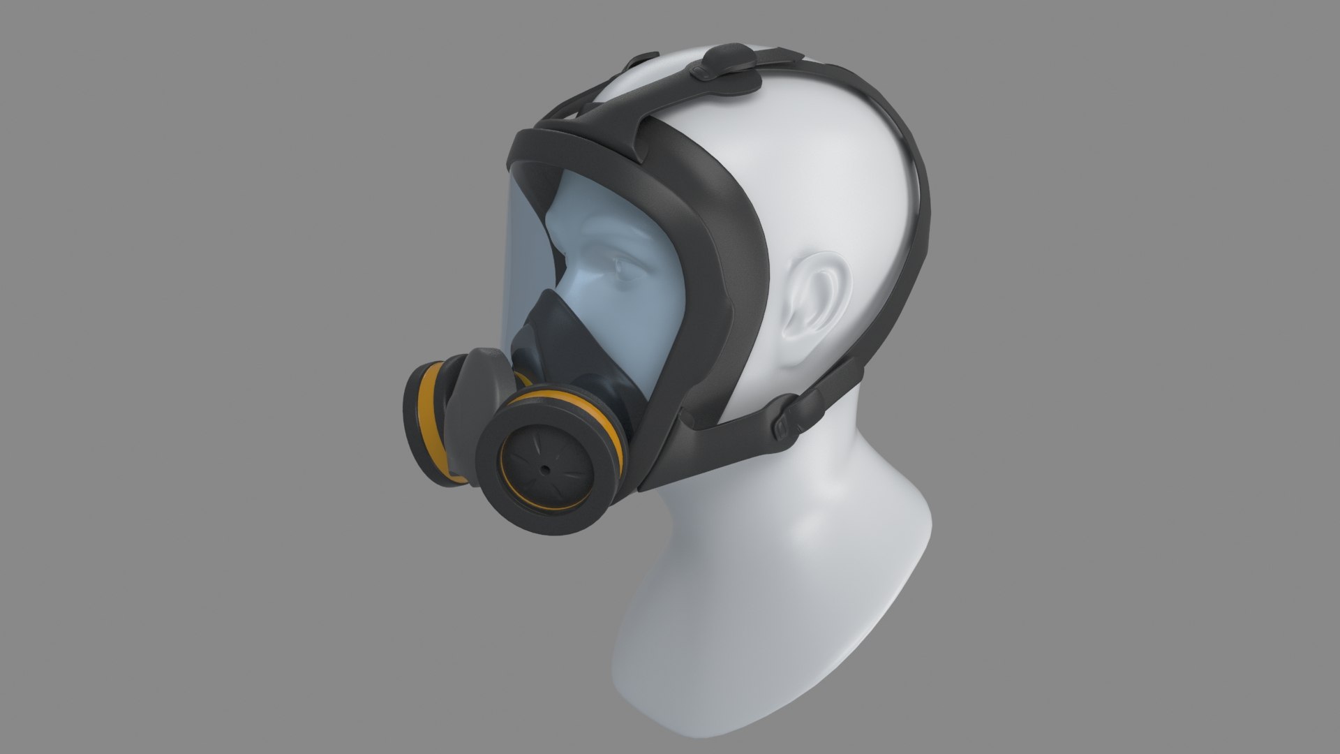 3D Face Reusable Respirator Double Model - TurboSquid 1536638