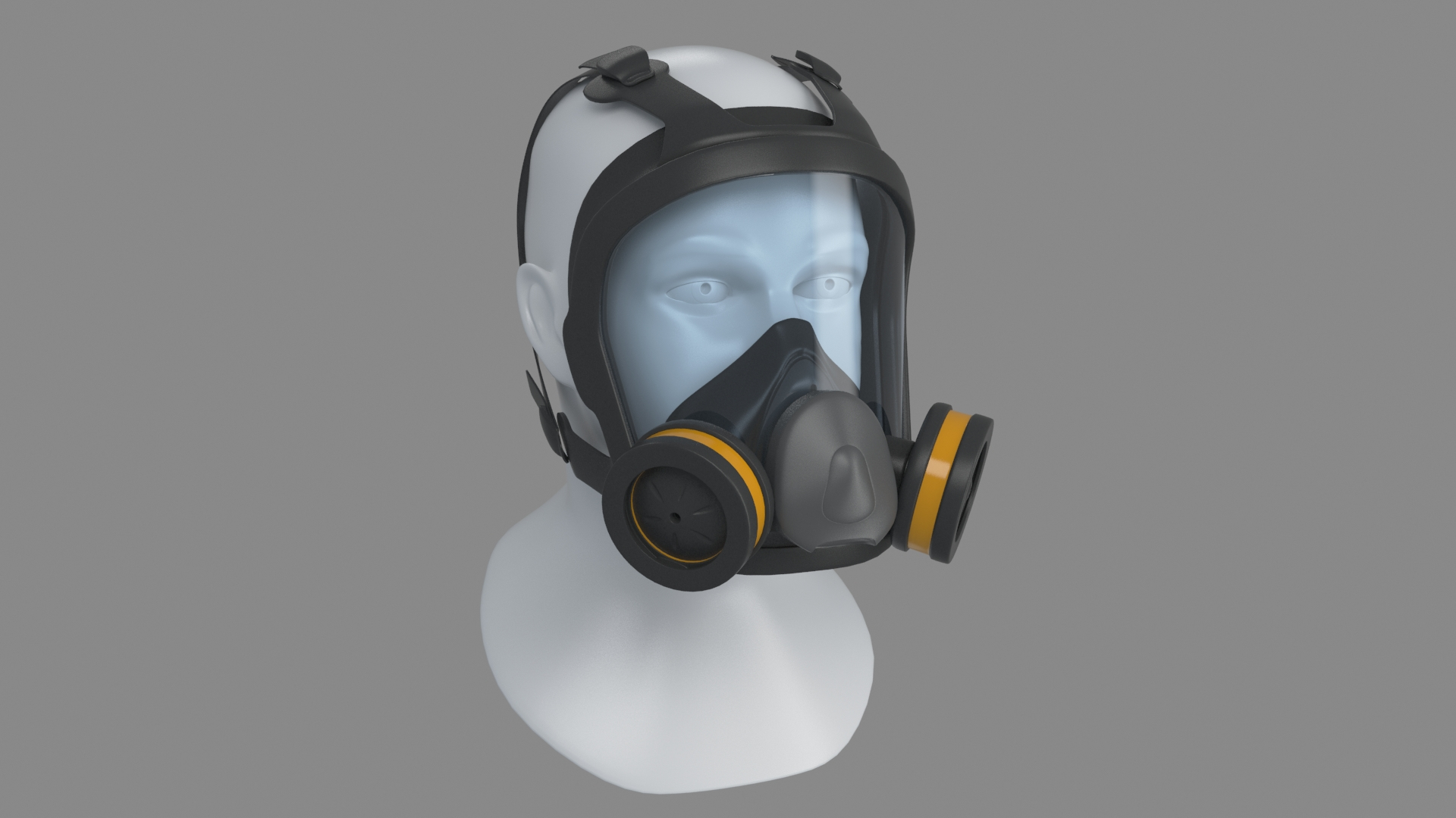 3D Face Reusable Respirator Double Model - TurboSquid 1536638