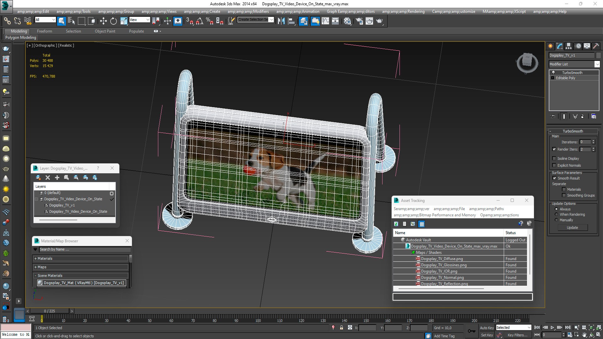 3D Dogsplay TV Video Device On State Model - TurboSquid 2169022