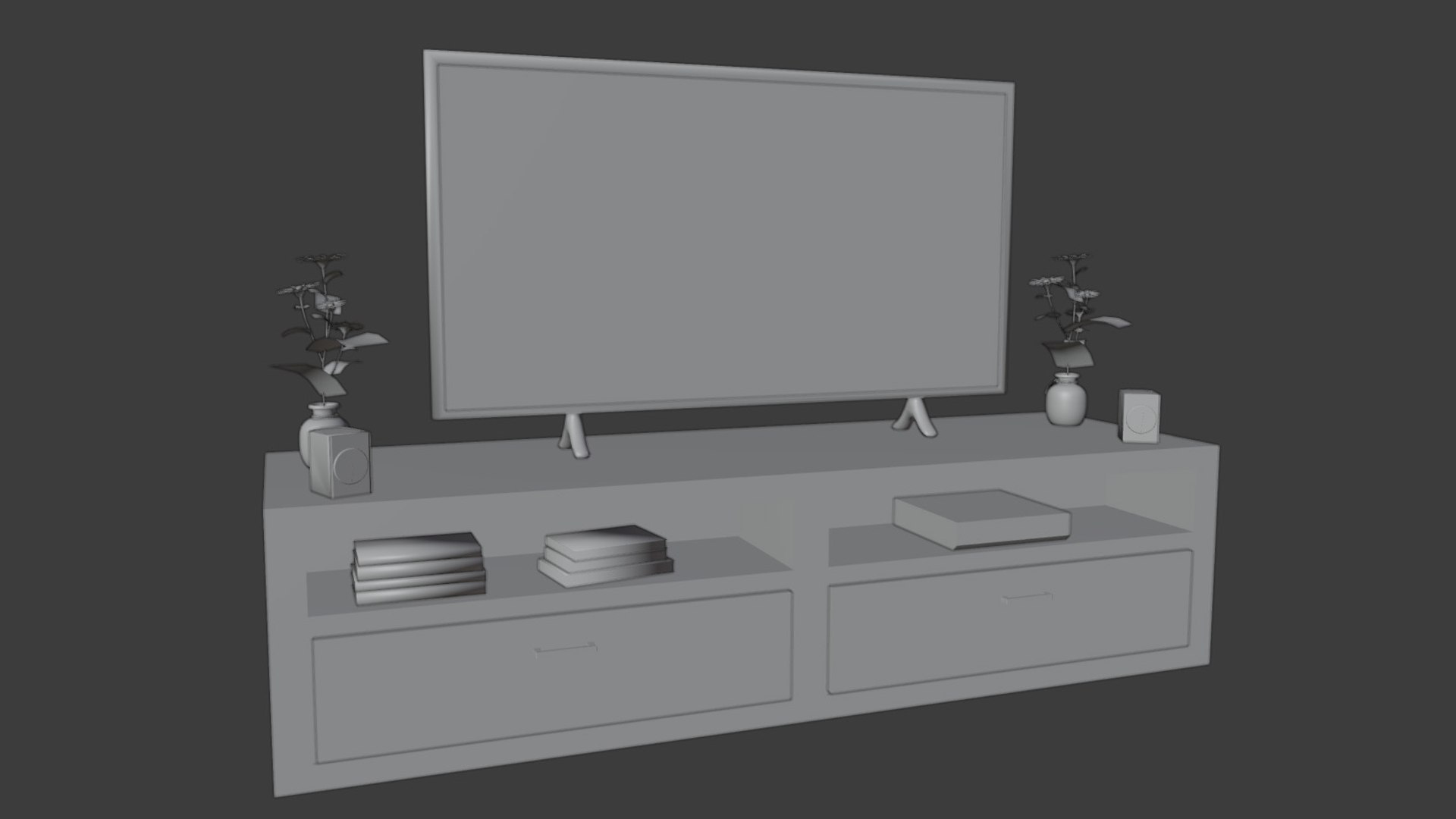 Modern TV Set 3D Model - TurboSquid 1792162