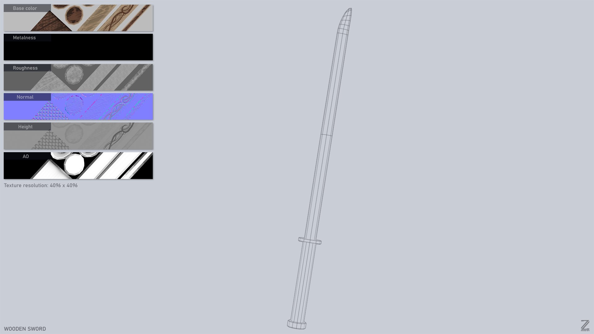 Wooden Sword Collection Model - TurboSquid 2221222