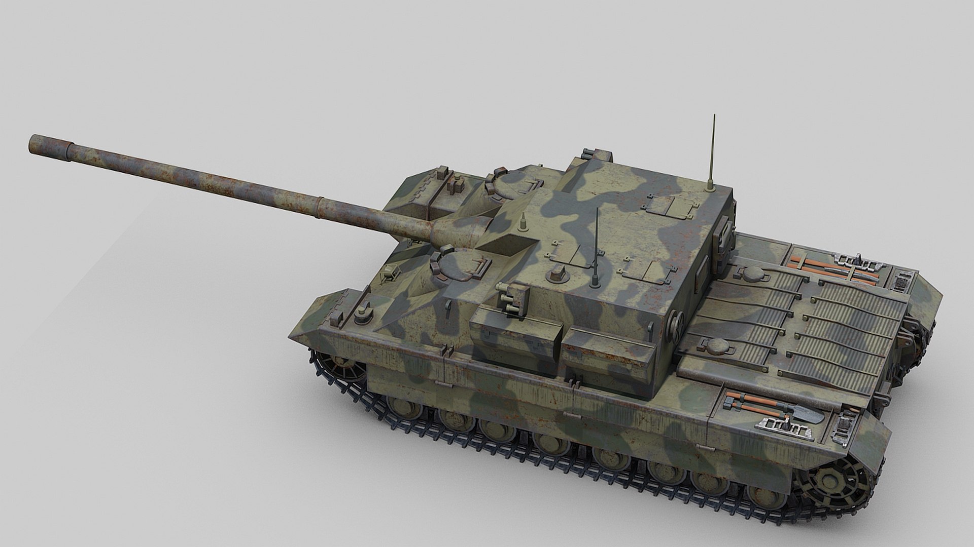3D FV 217 Badger Tank Desrtoyer - TurboSquid 1732228