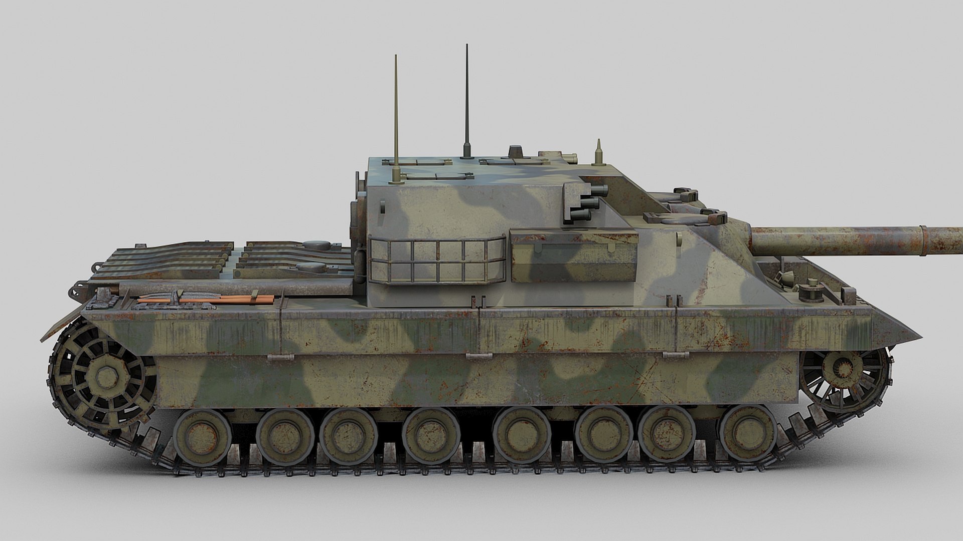 3D FV 217 Badger Tank Desrtoyer - TurboSquid 1732228