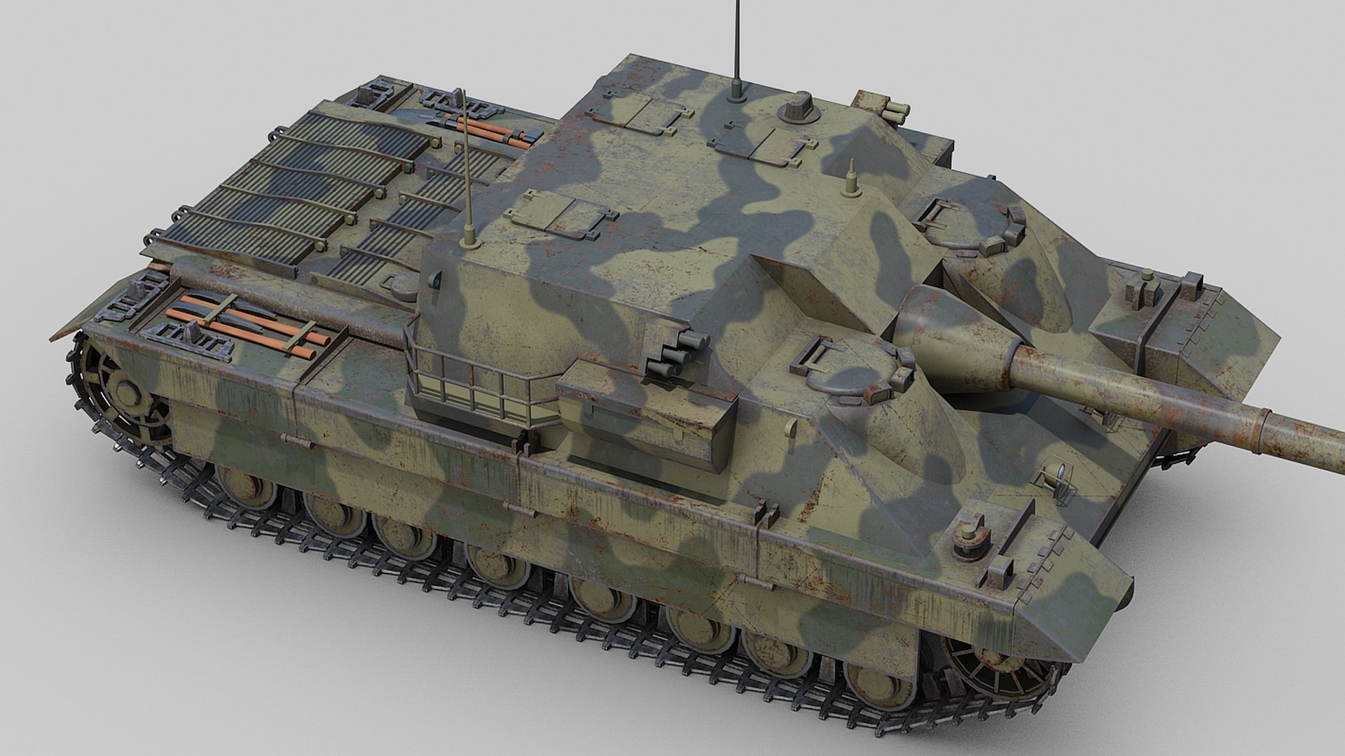 3D FV 217 Badger Tank Desrtoyer - TurboSquid 1732228