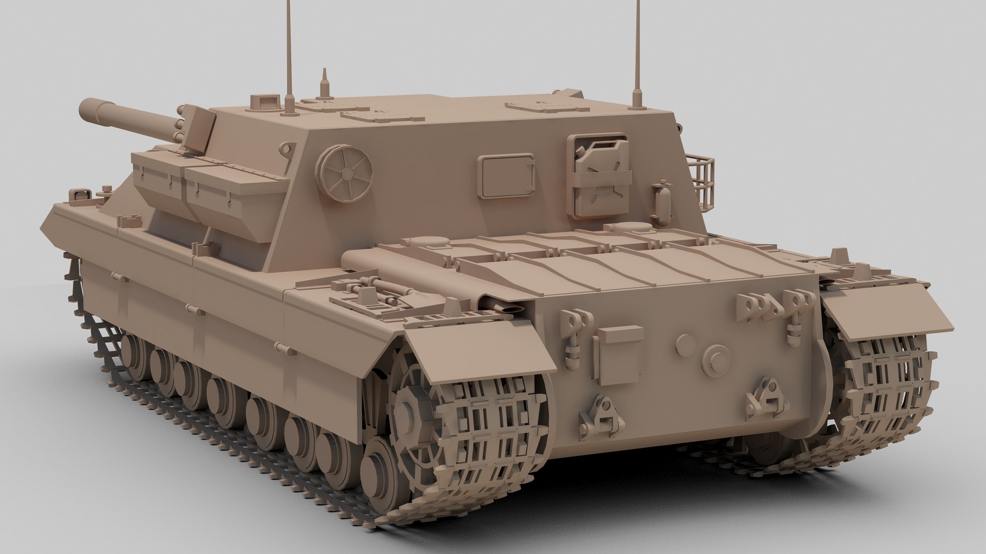 3D FV 217 Badger Tank Desrtoyer - TurboSquid 1732228