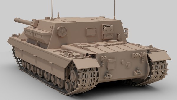 3D FV 217 Badger Tank Desrtoyer - TurboSquid 1732228