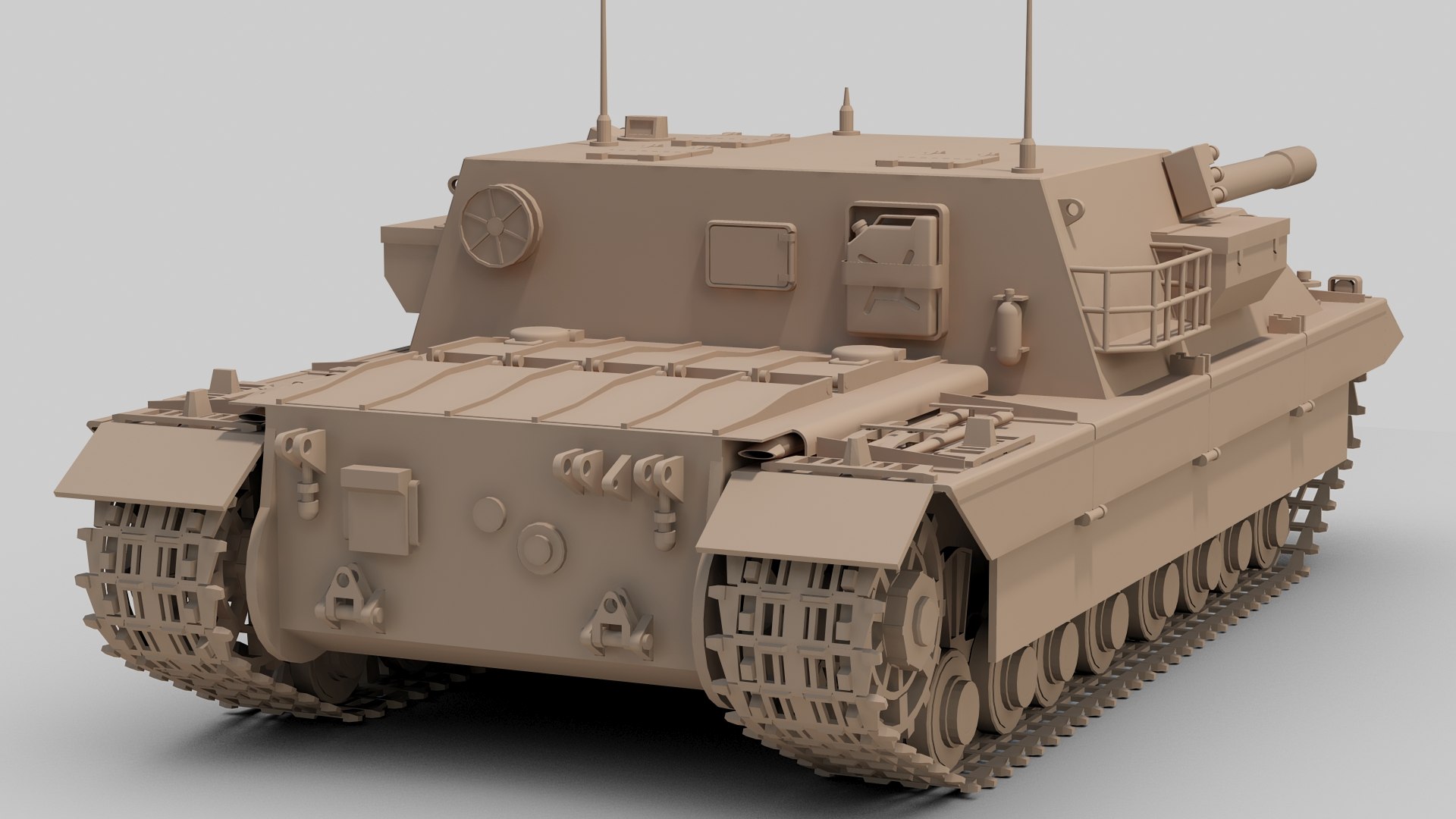 3D FV 217 Badger Tank Desrtoyer - TurboSquid 1732228