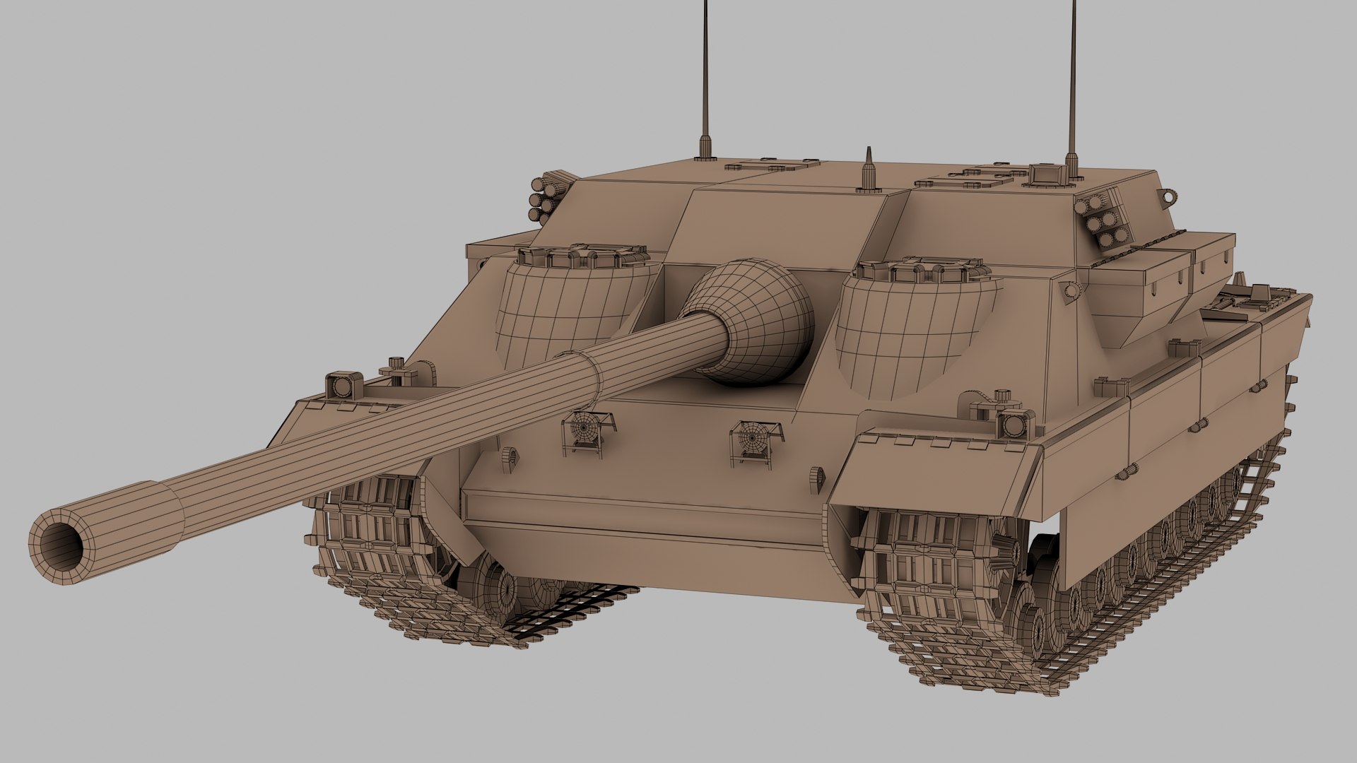 3D FV 217 Badger Tank Desrtoyer - TurboSquid 1732228