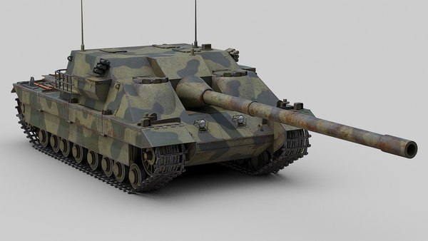 3D FV 217 Badger Tank Desrtoyer - TurboSquid 1732228