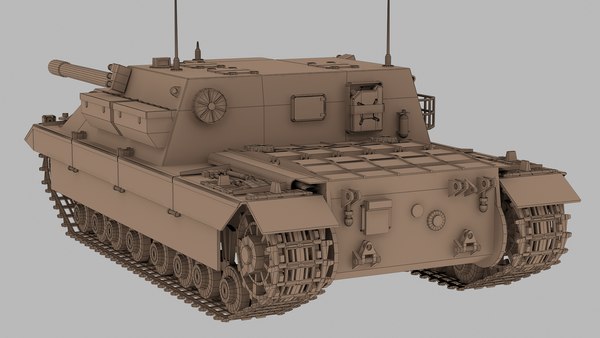 3D FV 217 Badger Tank Desrtoyer - TurboSquid 1732228