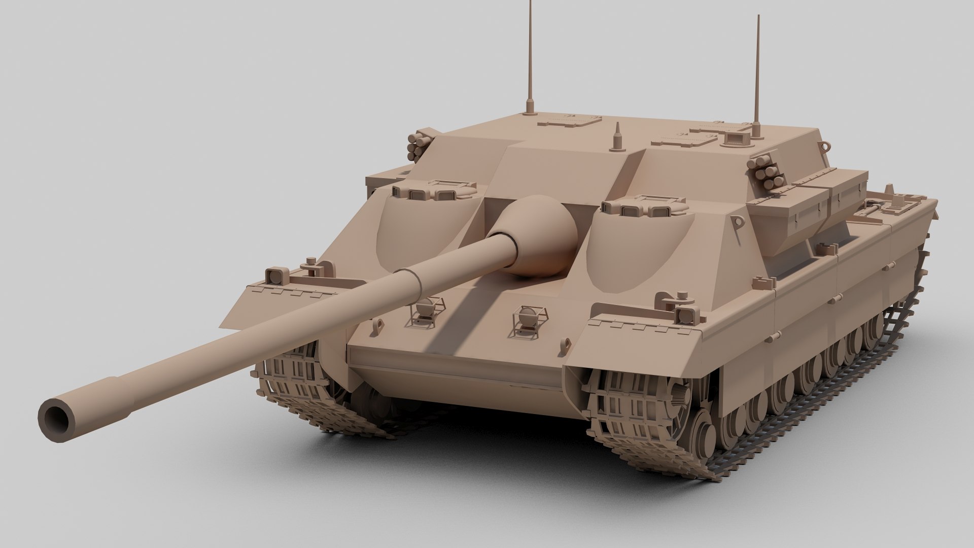 3D FV 217 Badger Tank Desrtoyer - TurboSquid 1732228