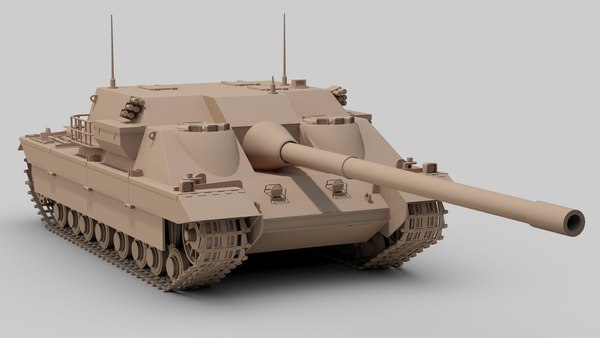 3D FV 217 Badger Tank Desrtoyer - TurboSquid 1732228