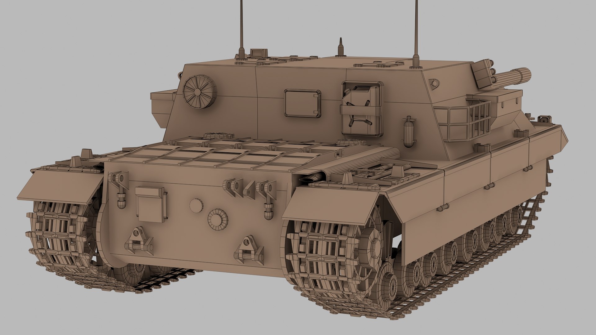 3D FV 217 Badger Tank Desrtoyer - TurboSquid 1732228