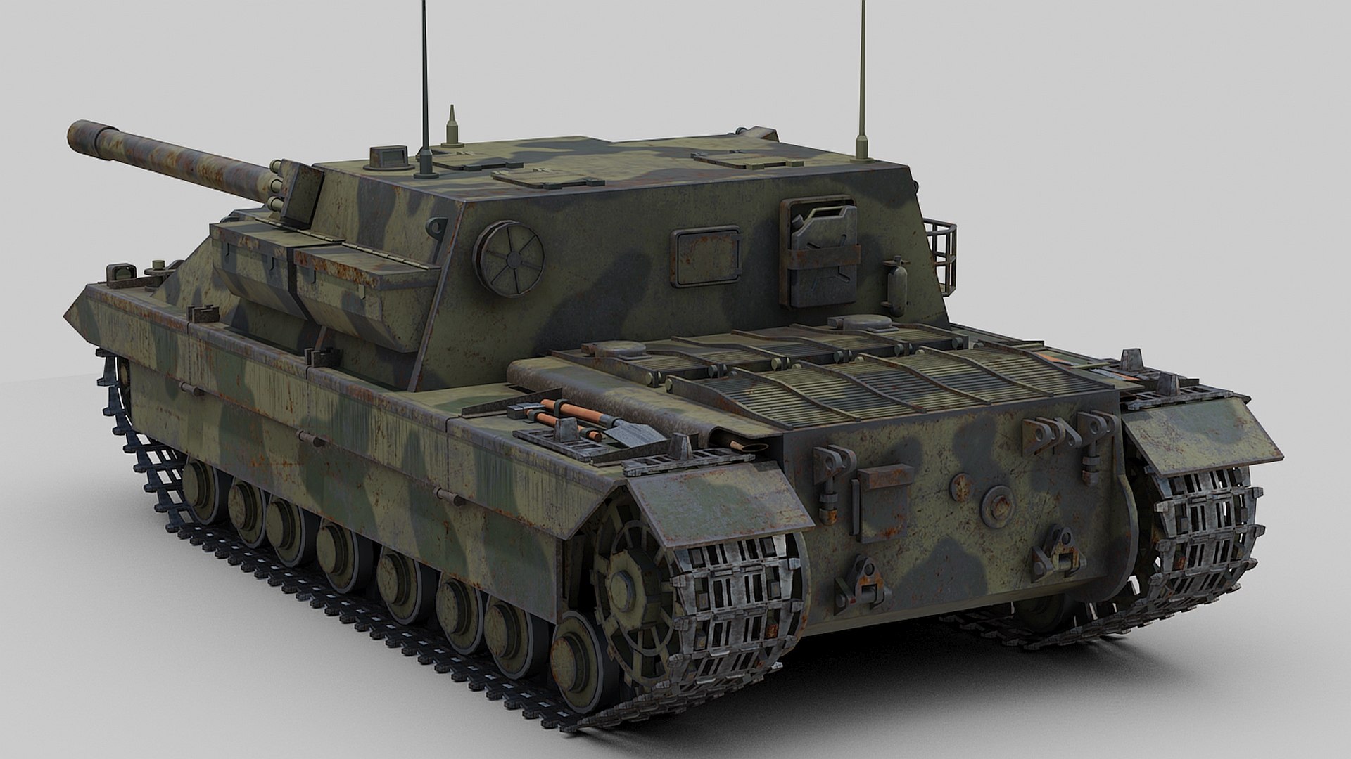 3D FV 217 Badger Tank Desrtoyer - TurboSquid 1732228