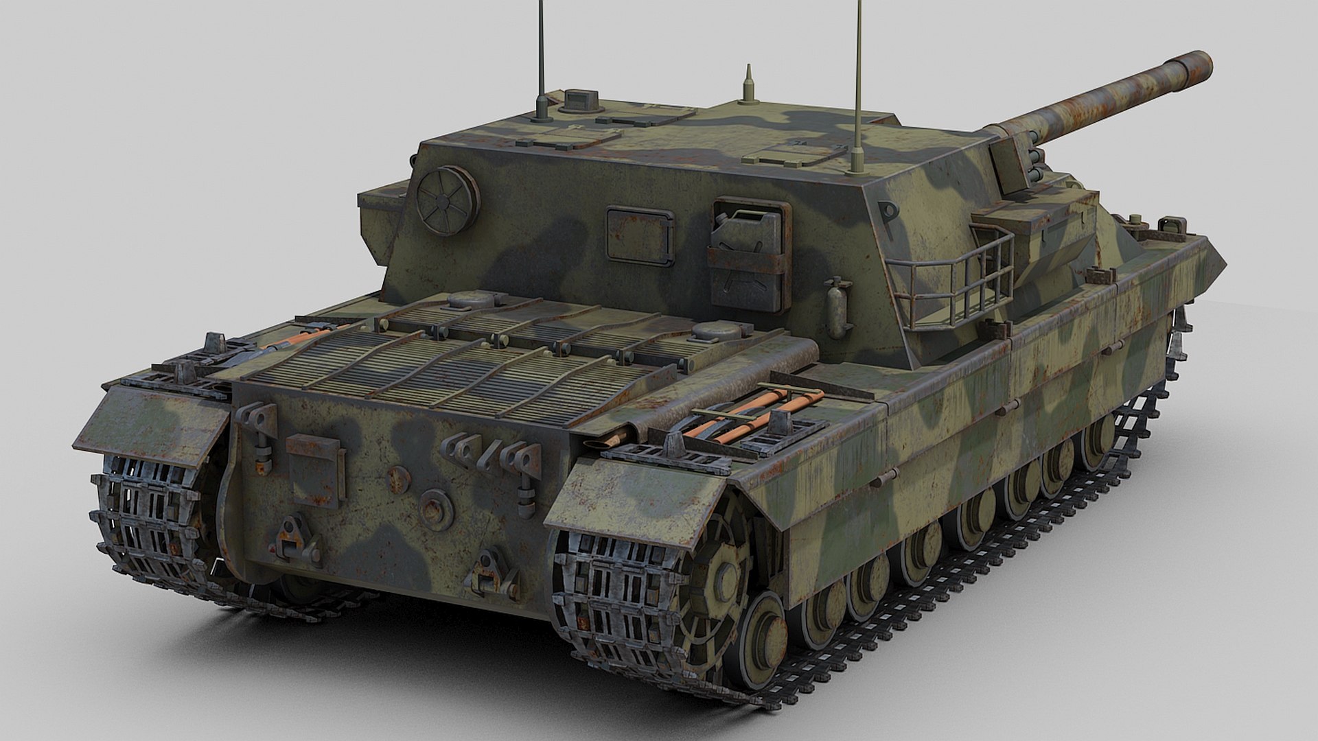 3D FV 217 Badger Tank Desrtoyer - TurboSquid 1732228