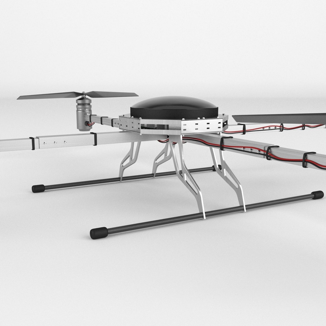 3d drone realistic model